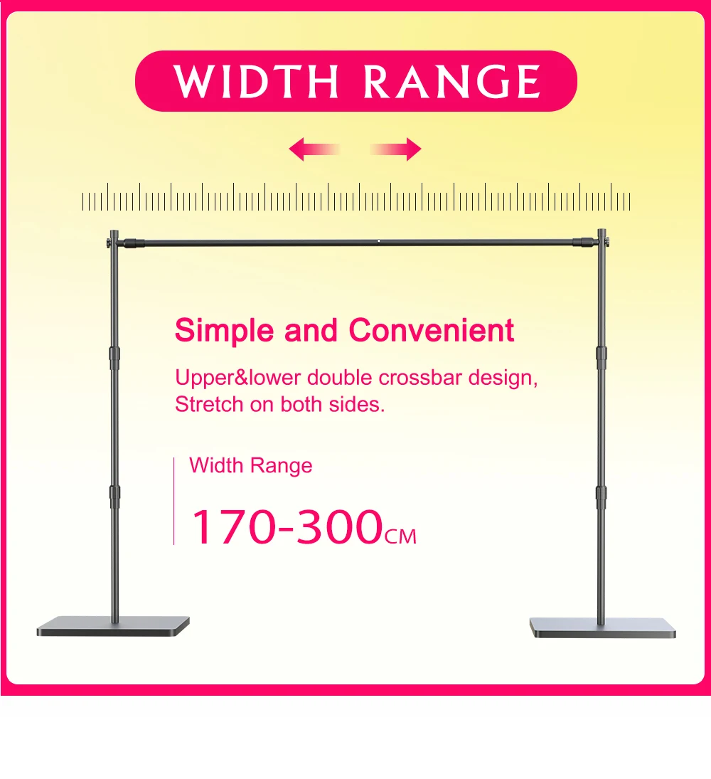 240X300cm-Heavy-Duty-Bracket-Backdrop-Stand-Photo-Background-Support ...