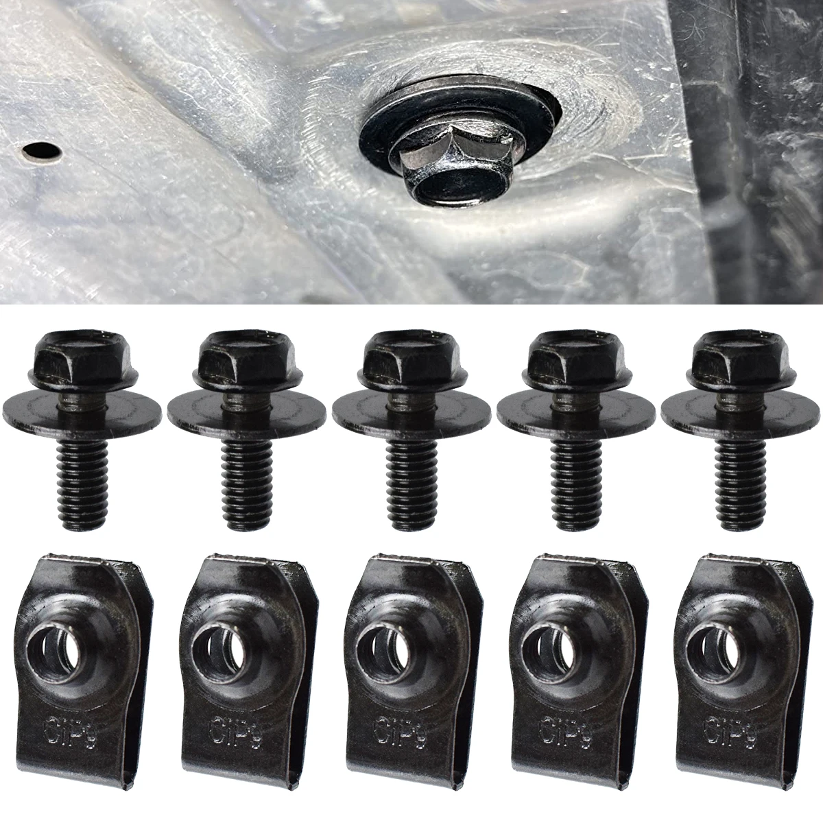 Car-Body-Bolts-U-Nut-Clips-M6-Engine-Cover-Undertray-Splash-Shield ...