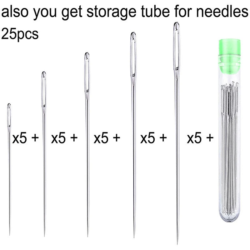 25-Pcs-4-6cm-Large-Eye-Stitching-Needles-Sewing-Needles-Handmade ...