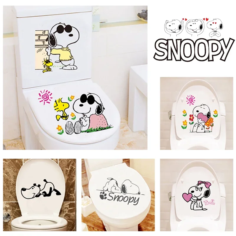 Snoopy Toilet Stickers Creative Home Bathroom Decorative Stickers ...