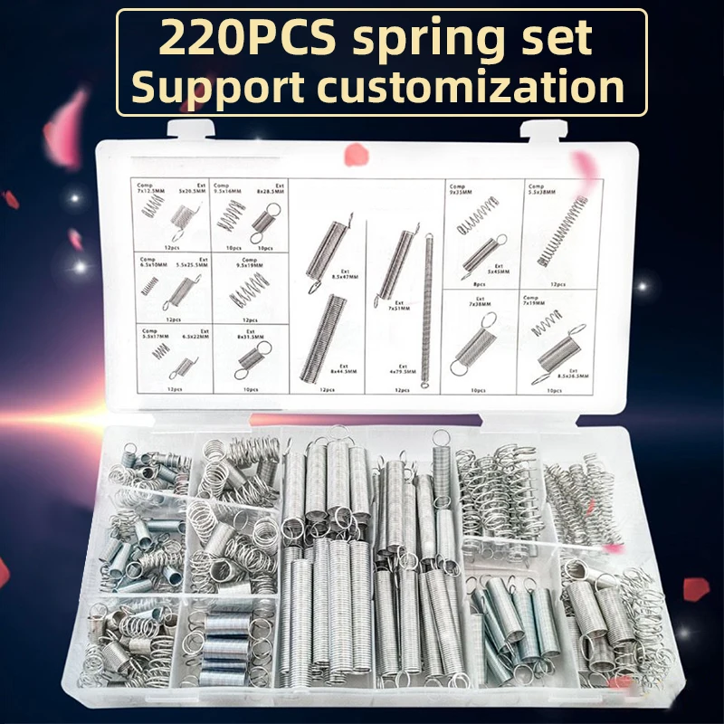220PCS-Compression-Spring-Set-Assortment-Kit-Electrical-Hardware ...
