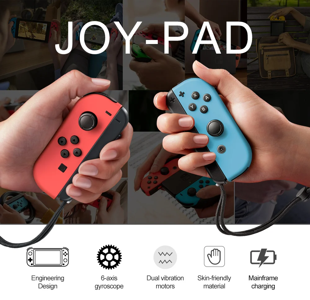 Joycon Wireless Controller For Nintendo Switch With Wrist Strap – JumbleUS