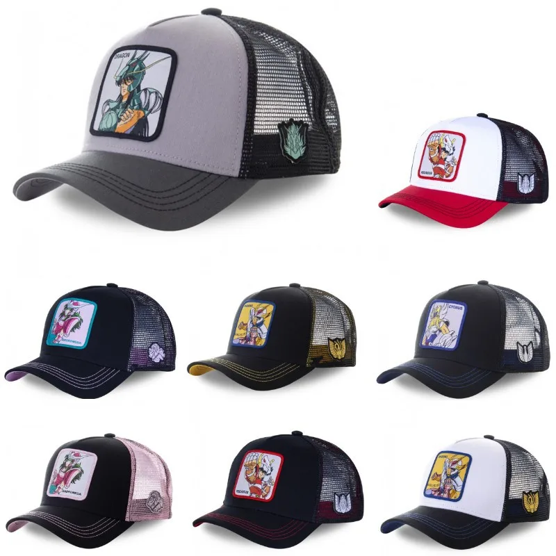 Anime-Saint-Seiya-Cotton-Baseball-Cap-Adjustable-Men-Women-Hip-Hop-Mesh ...