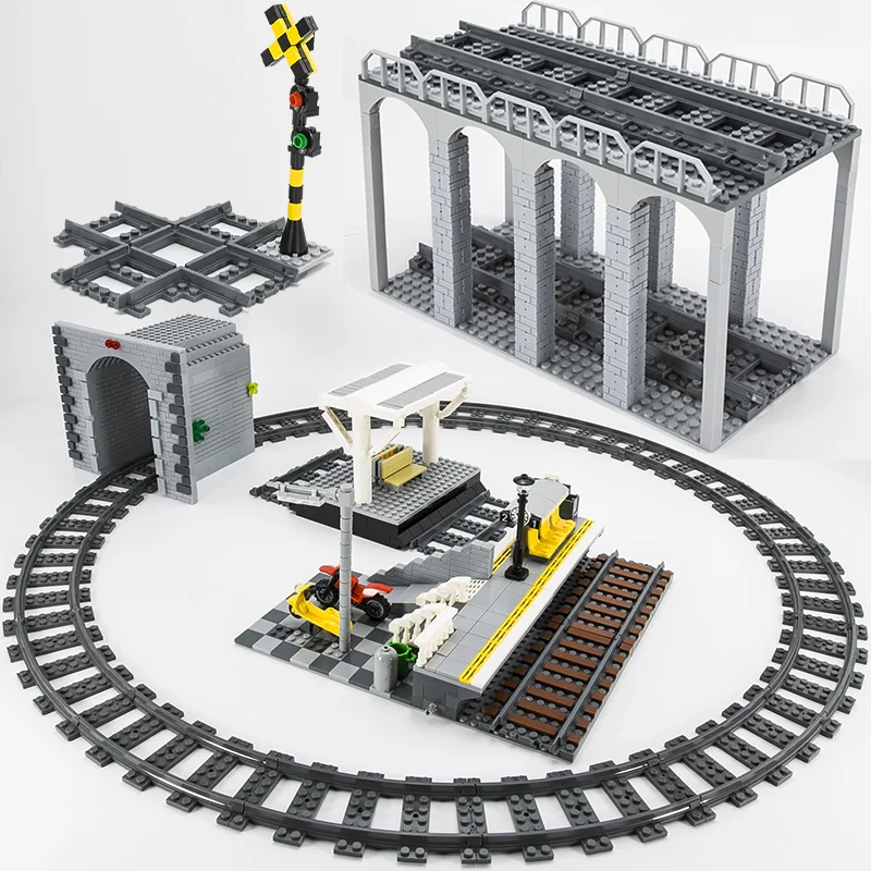 Railroad-Crossing-Train-Carriage-Model-Building-Blocks-Track-Lifting ...