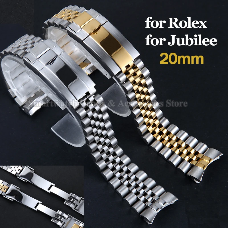 20mm Stainless Steel Watch Strap for Rolex Daytona Diving Bracelet for ...
