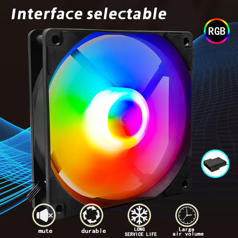 Computador-Rainbow-RGB-Fan-alto-desempenho-de-refrigera-o-Gaming-PC-Fan ...