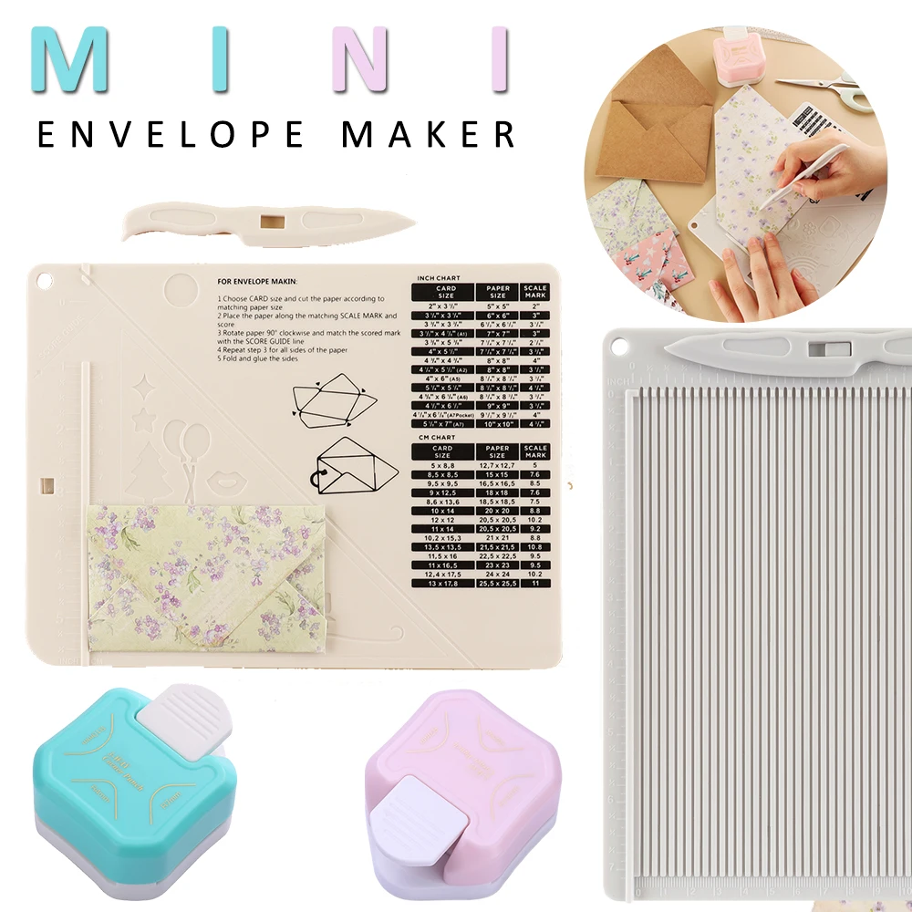 Multi-Purpose Scoring Board Envelope Maker 3-Way Corner Rounder Border ...