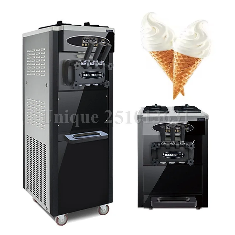 Stainless-Steel-Vertical-Cone-Fruit-Soft-Ice-Cream-Machine-Commercial ...