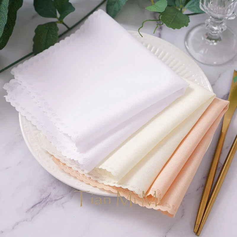 10pcs-Napkins-Cloth-Linen-Polyester-Diner-Handkerchief-Hanky-for ...