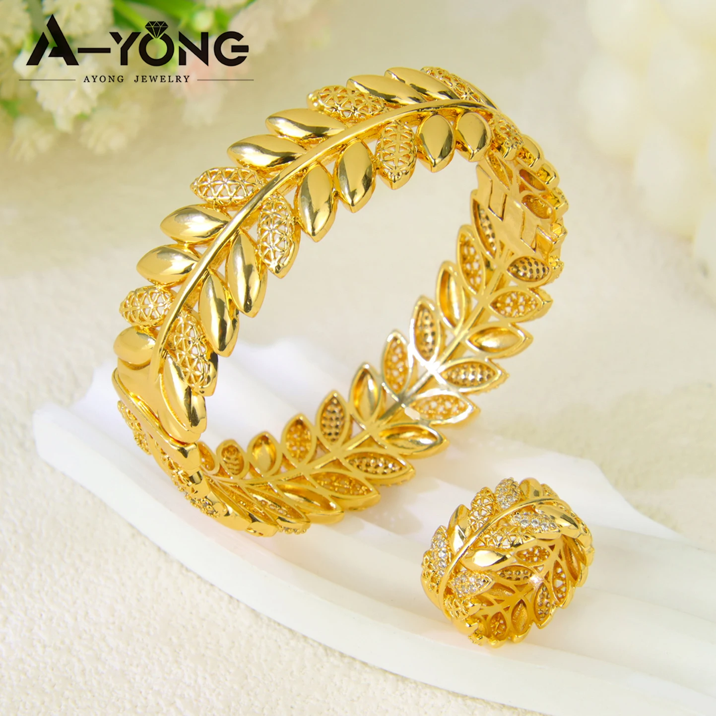 Luxury Algeria Bridal Wedding Jewelry Set 21k Gold Plated Arabic ...