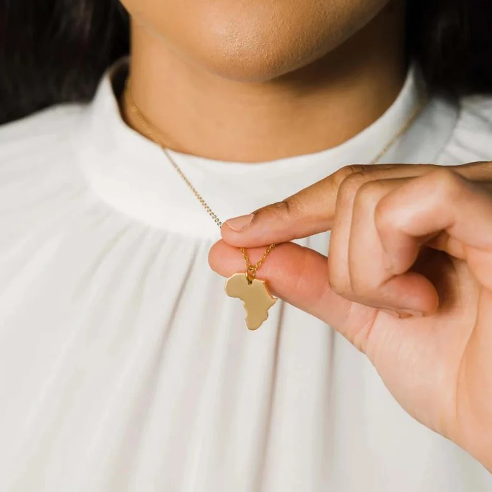 Afrikanische-Karte-Halskette-Personalisierte-Halskette-Muslimischen-Stadt-Karte-Form-Halskette ...