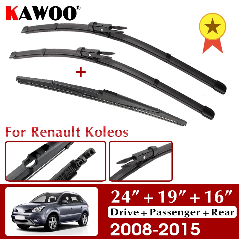 KAWOO-Windshield-Windscreen-Wiper-Blades-For-Renault-Koleos-2008-2009 ...