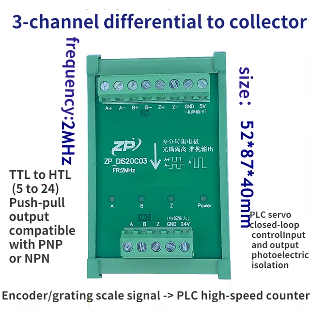 Differential Converter Encoder Encoder Signal Converter Ttl, 51% OFF