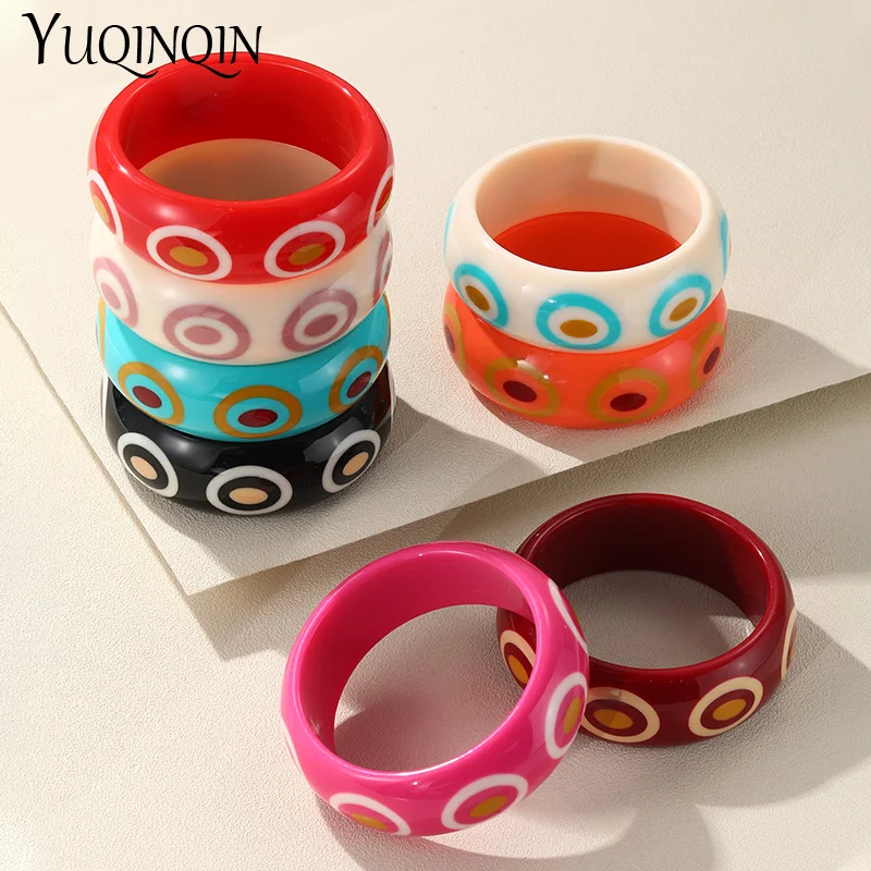 Pulseras-de-resina-acr-lica-para-mujer-brazaletes-anchos-bohemios-joyer ...