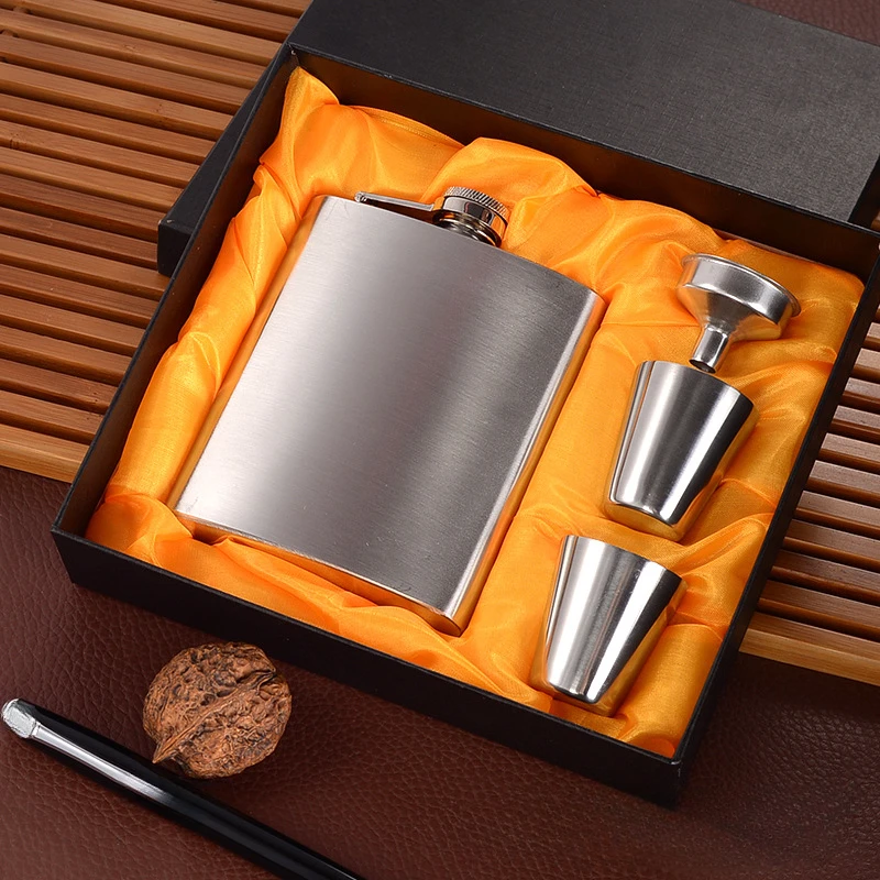 7oz-Stainless-Steel-Hip-Flasks-Decanter-Set-Drop-and-Wear-Resistant ...