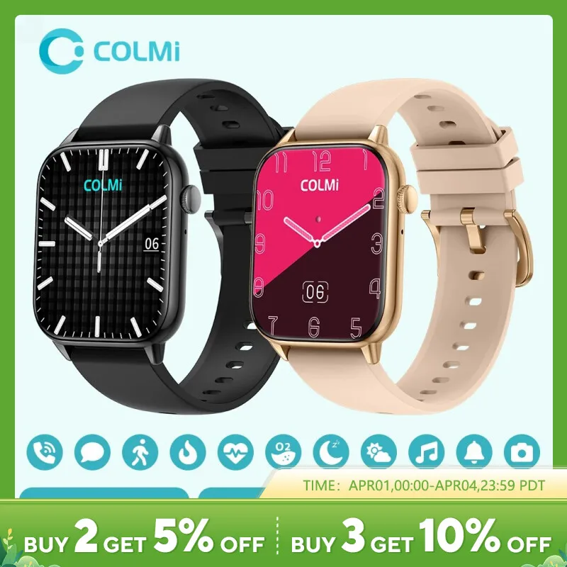 COLMI-C60-Smartwatch-1-9-Inch-Full-Screen-Bluetooth-Call-Heart-Rate ...