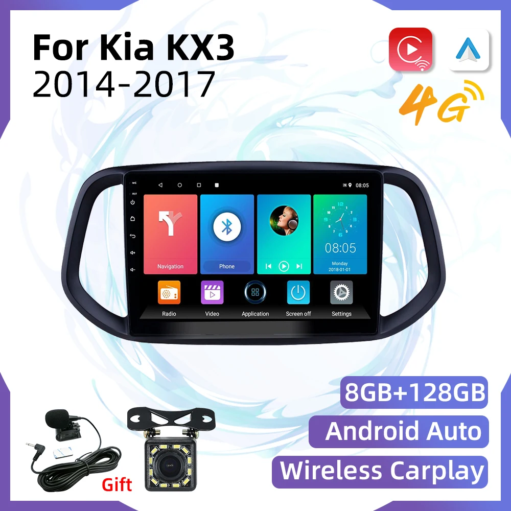 2 din 10.1 "rádio do carro para kia kx3 2014 2017 android carro multimídia player estéreo gps ...