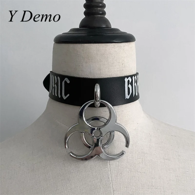 Y-Demo-Gothic-Letter-Printing-Medical-Waste-Pendant-Adjustable-Choker ...