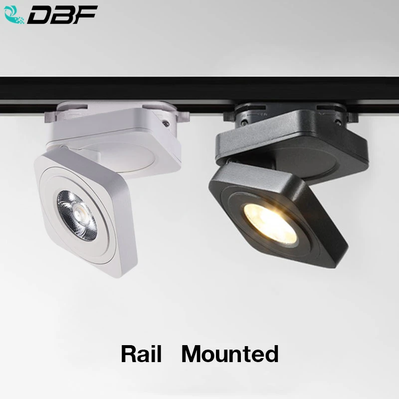 360 Degrees Angle Adjustable COB LED Track Light 5W 7W 10W Ceiling Rail ...