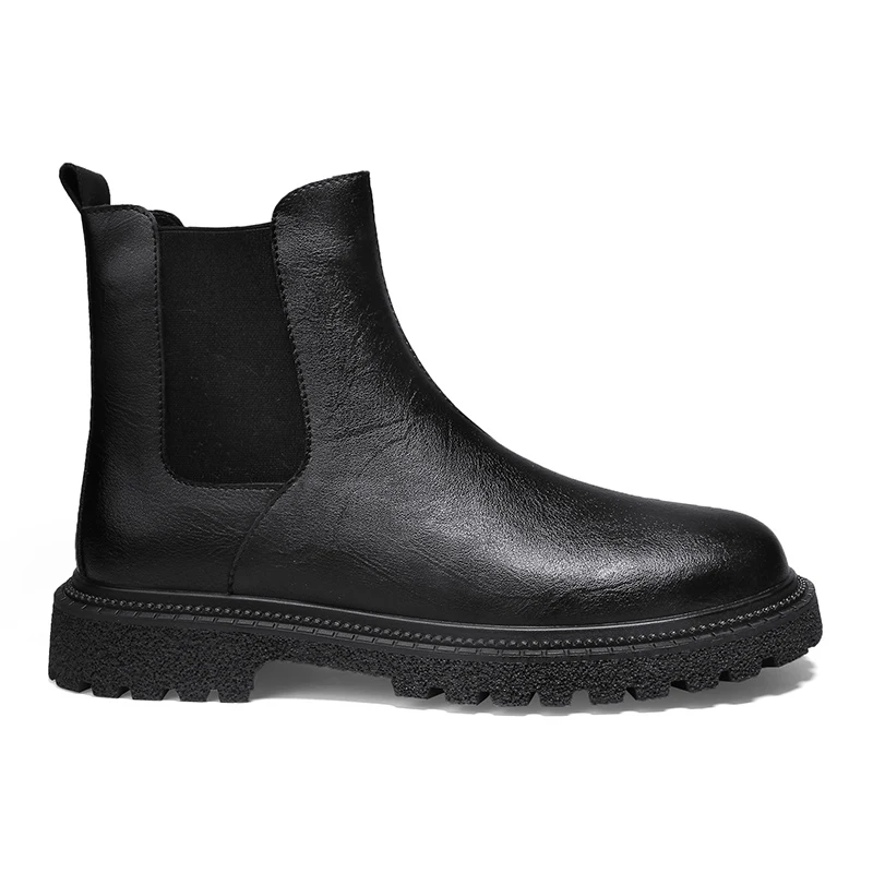 Mens Genuine Leather Chelsea Boots Ankle Casual Fashion Boot Luxury ...
