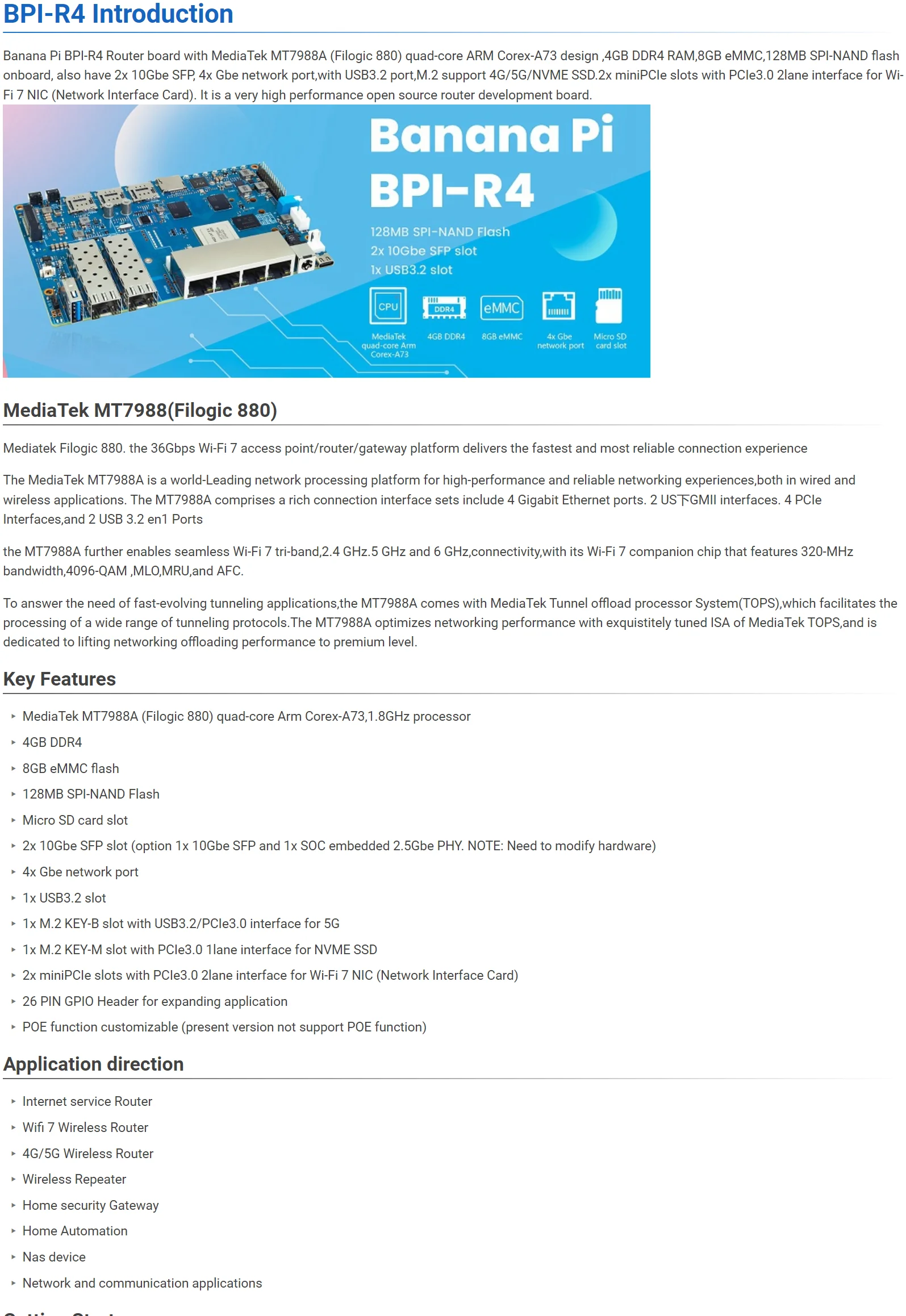 Маршрутизатор Banana Pi BPI-R4 WIFI7 | AliExpress