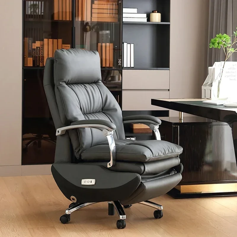 Leather-Executive-Mobile-Desk-Chair-Gaming-Computer-Ergonomic-Office ...