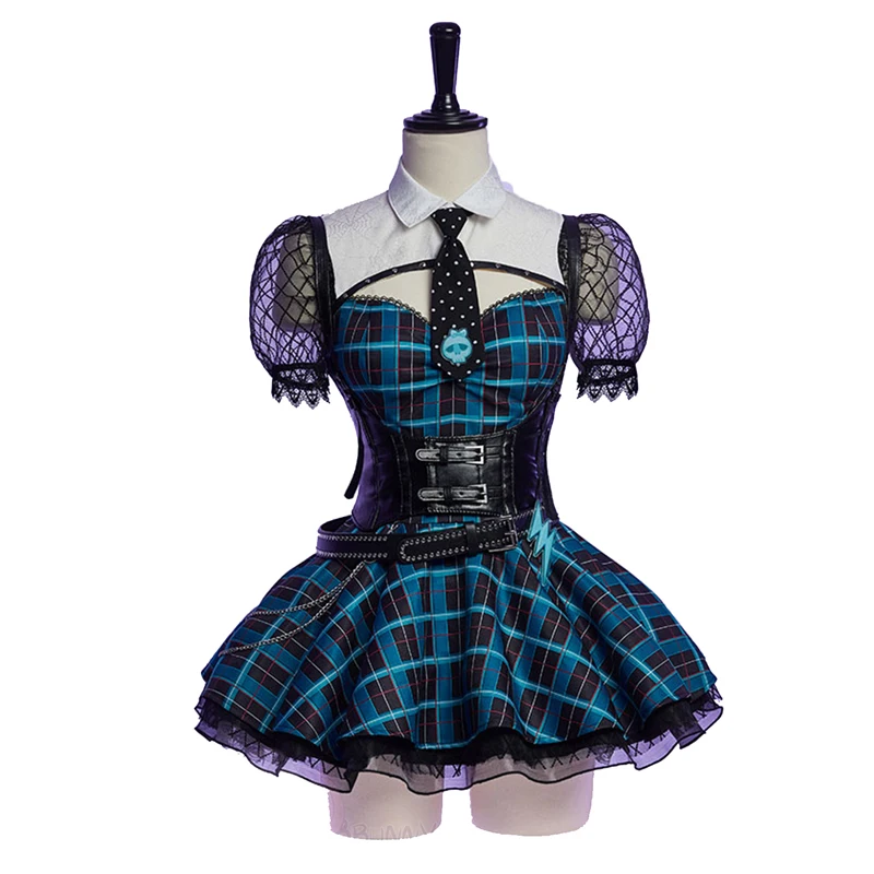Anime Frankie Stein Monster Cos High Cosplay Costume Women's Sexy Short ...