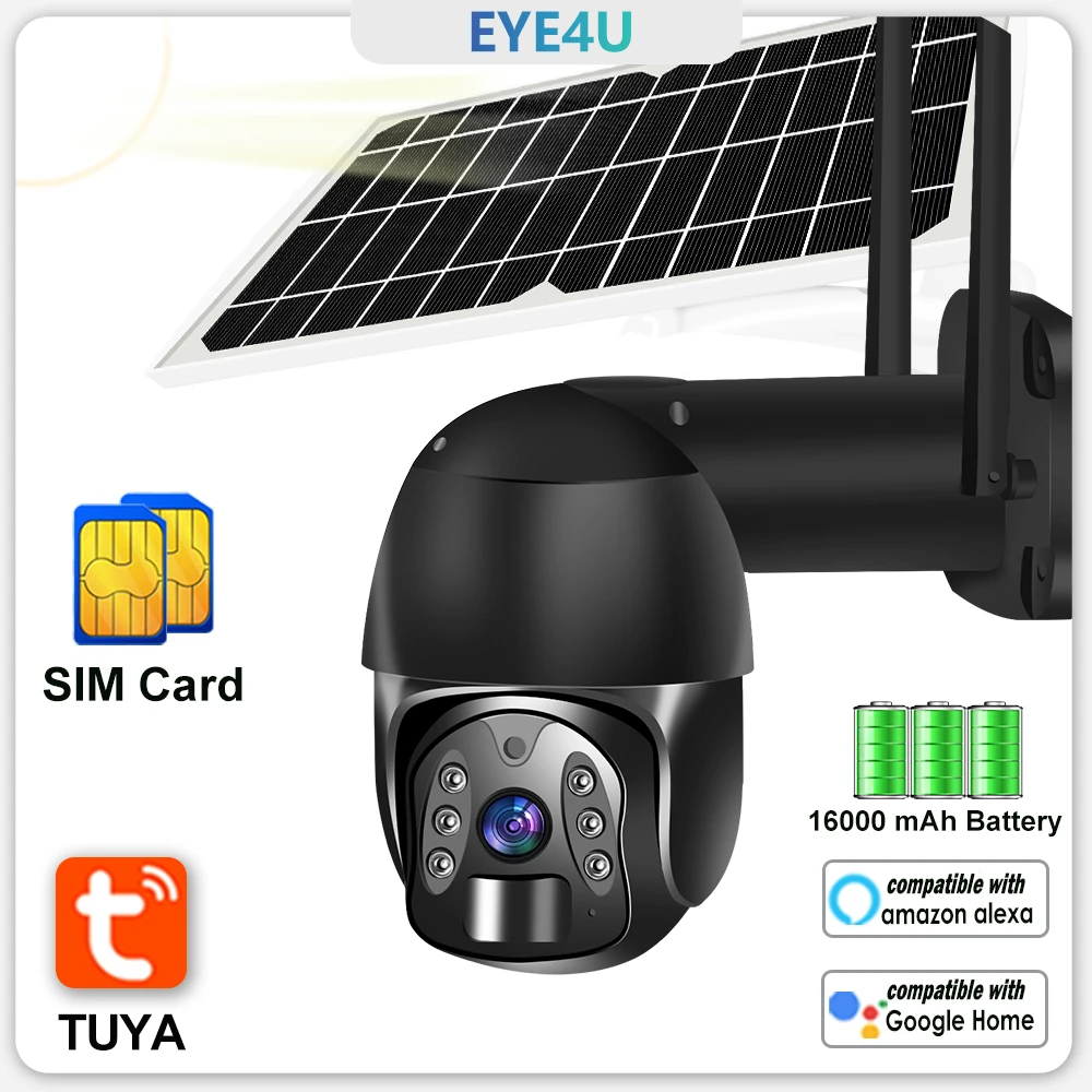 4G Solar Camera Outdoor Wireless WIFI 1080P HD Video Surveillance CCTV ...