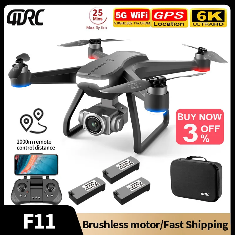 4DRC-F11-PRO-RC-Drone-4k-6k-HD-Camera-GPS-UAV-Aerial-Photography-WIFI ...