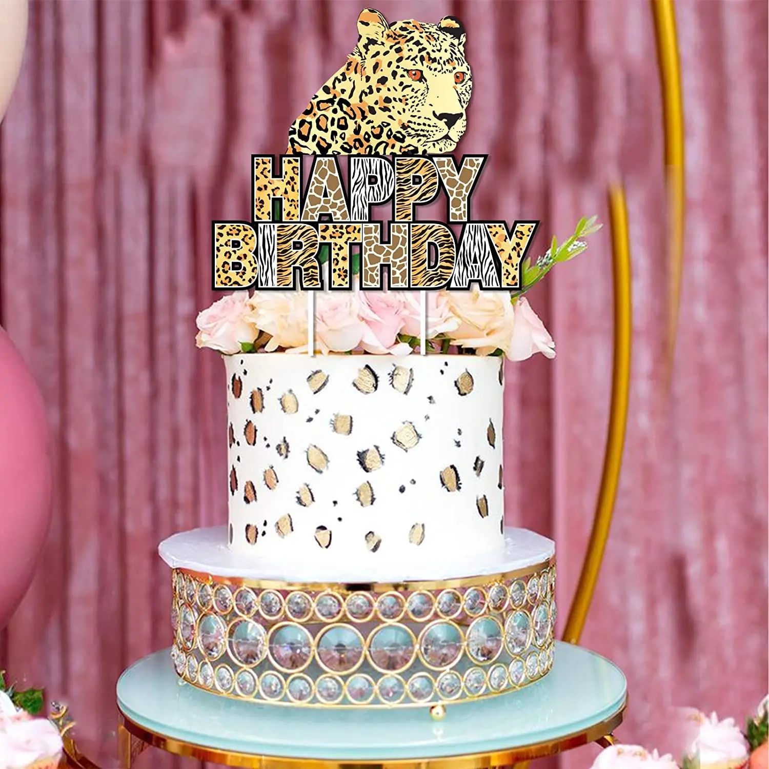 Pink Cheetah Cake
