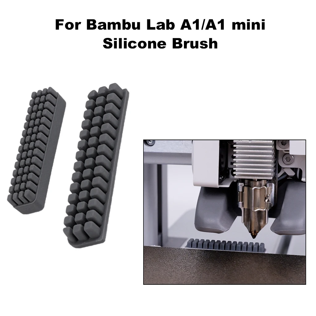 Nozzle Silicone Brush for Bambu Lab A1/A1mini Cleaning Brush Hotbed ...