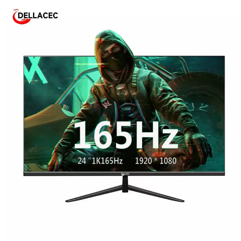 Dellacec curvado 24 polegada ips display 1k144/165hz hdr hd interface ...