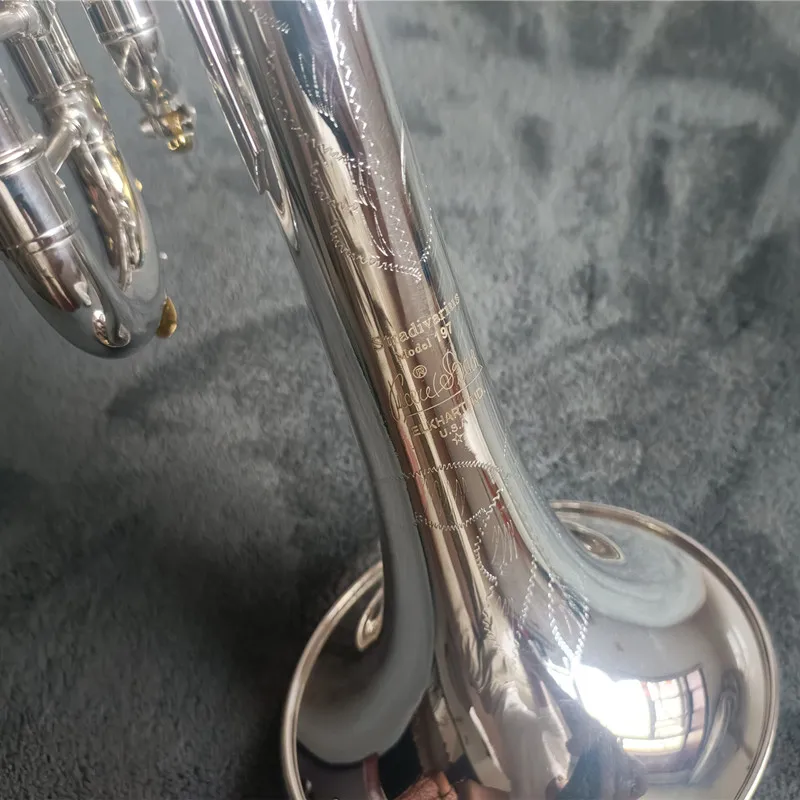 TOP-Stradivarius-LT197GS-77-Tubo-de-trompeta-plateado-Instrumento-plano ...