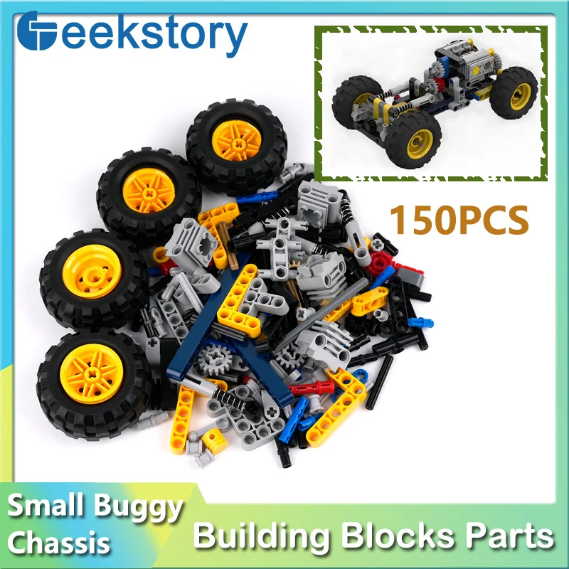 Small Buggy Chassis Technical Bricks Series MOC Dune Cars Suspension ...