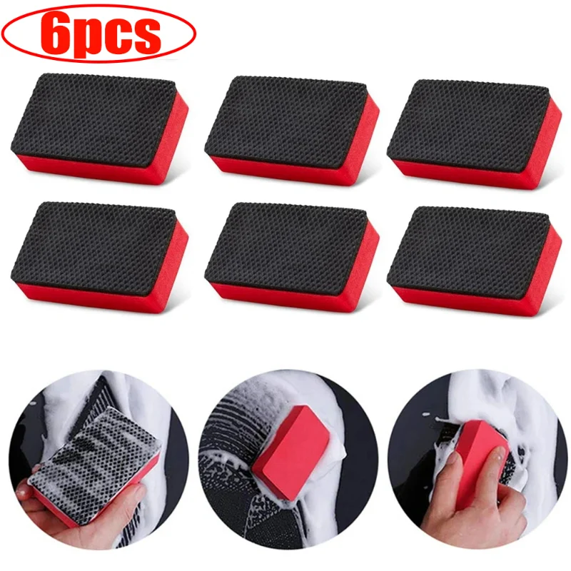 6Pcs-Clay-Bar-Sponge-Car-Magic-Clay-Bar-Pad-Decontamination-Sponge ...