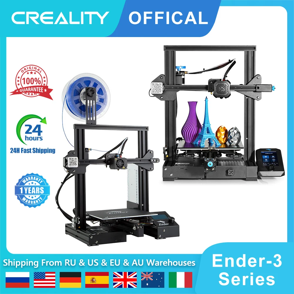 CREALITY Ender 3, Ender 3 V2 업그레이드된 3D 프린터, 고정밀 이력서 인쇄 기능 모든 금속 프레임 FDM DIY 프린터|3D 프린터 부품 & 액세사리 ...