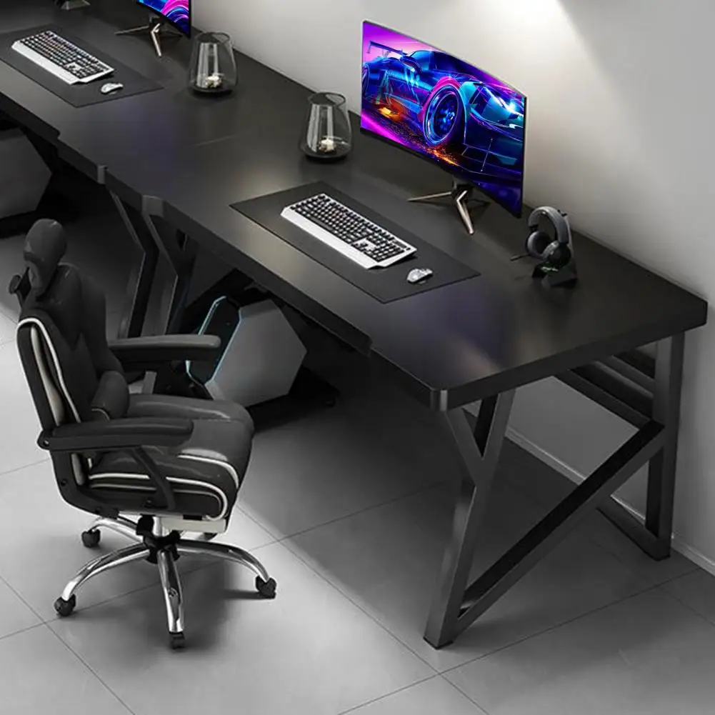 Gaming-Desk-PC-Computer-Game-Table-With-X-shaped-Steel-Legs-Sturdy ...