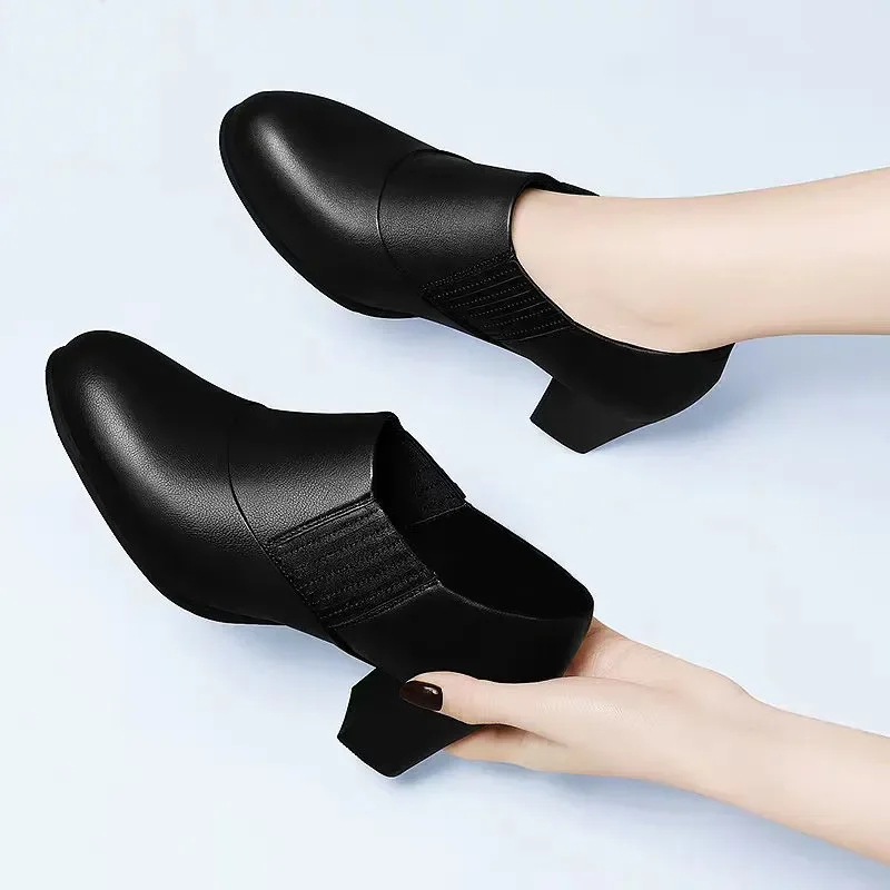 Sapatos Femininas women fashion sweet black pu leather spring & autumn ...