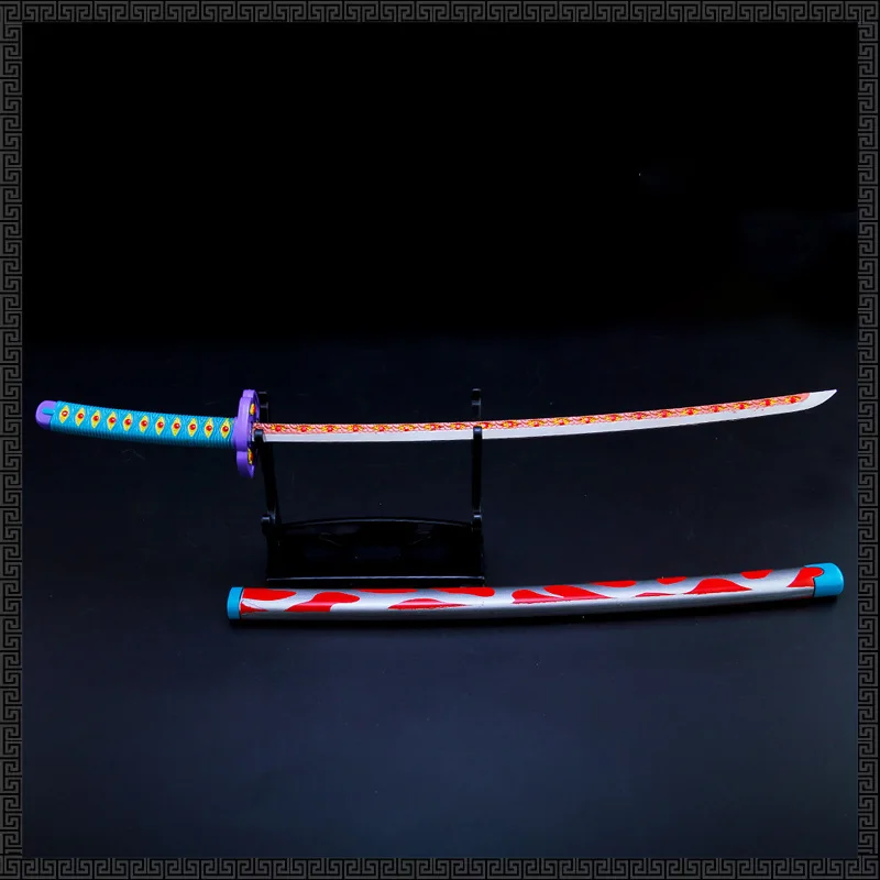 25CM Demon Slayer Anime Peripherals Kokushibo Weapon with Sheath Metal ...