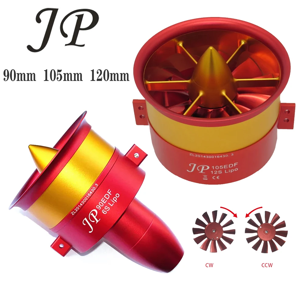 JP-90mm-105mm-120mm-EDF-metal-culvert-Ducted-Fan-12-Blades-5060-4260 ...