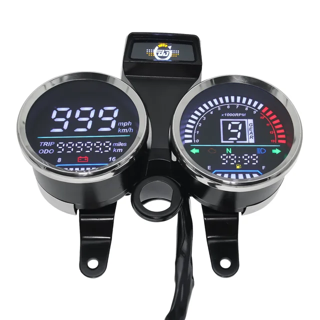 For Suzuki GN 125 LED Digital RPM Odometer Speedometer Gauge Waterproof ...