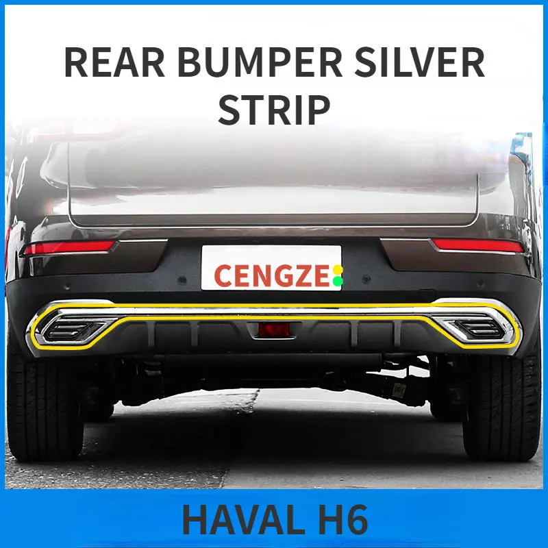 2017 2021 Model GWM HAVAL H6 Rear Bumper Silver Strip Bumper ...