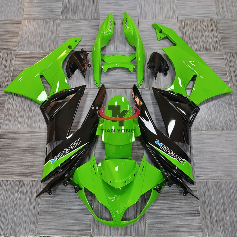 Cowling-Green-black-glossy-print-Motorcycle-For-Kawasaki-ZX6R-2009-2010 ...