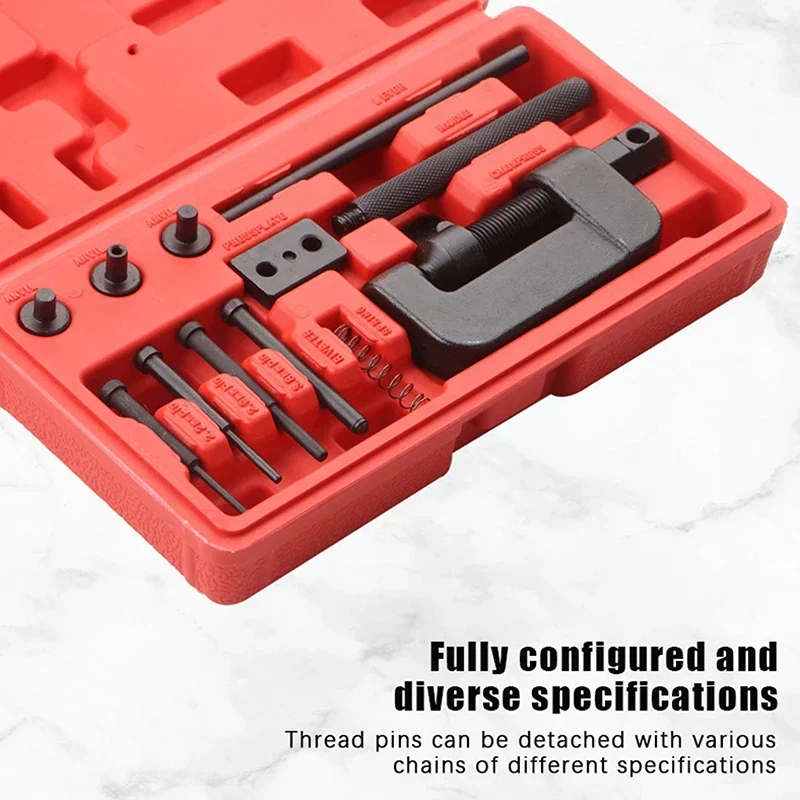13PCS Chain Repair Tool Set Motorcycle Chain Splitter Breaker Motorbike ...