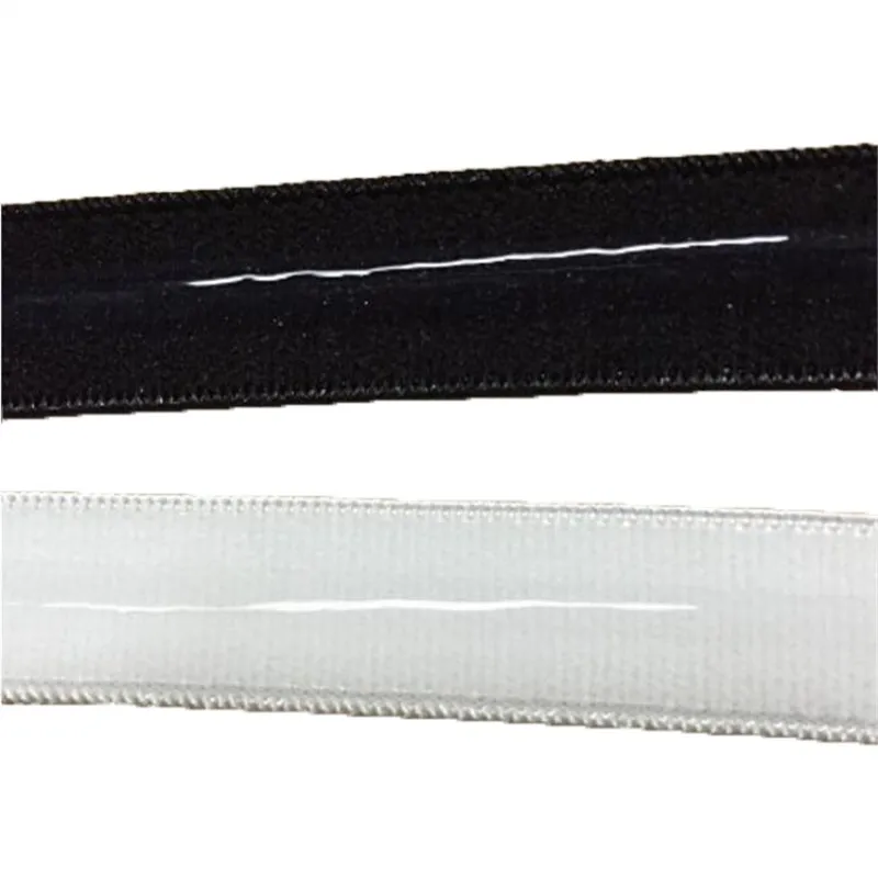 Transparent Silicone Elastic Band 10-20mm Black White Non-slip Silicone ...