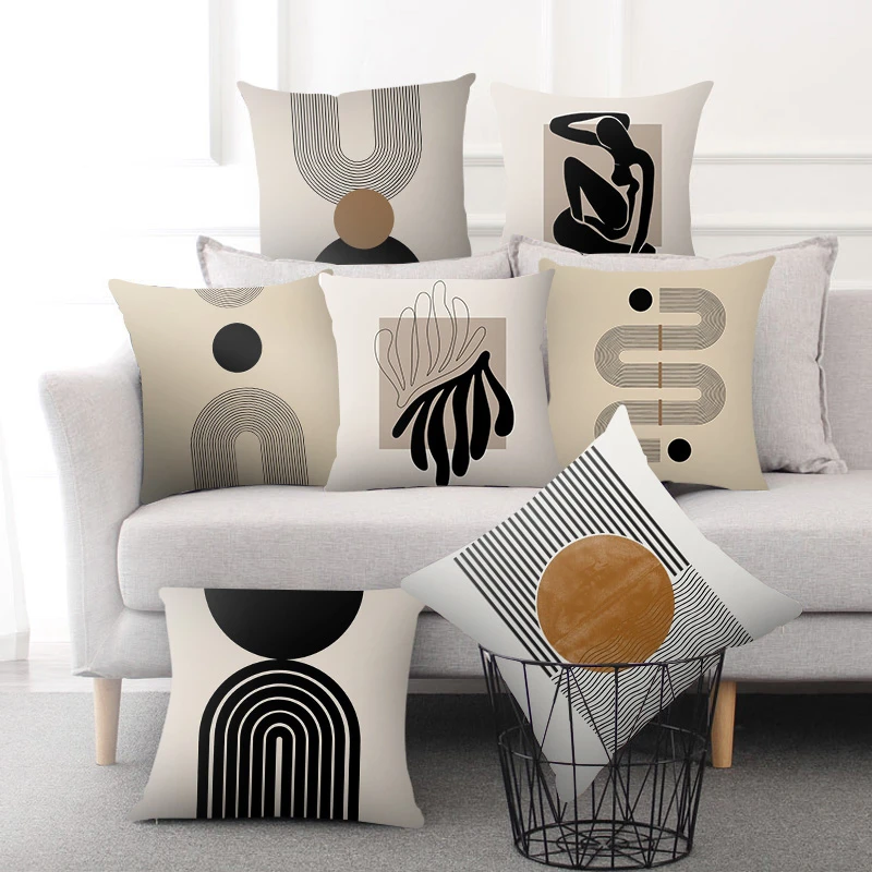 Creative Abstract Line Pattern Cushion Cover Home Decor Pillowcase Sofa ...