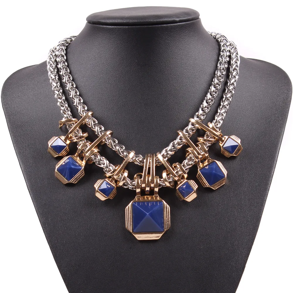 New Model Fashion Silver Color Chain Chunky Statement Choker Necklace ...