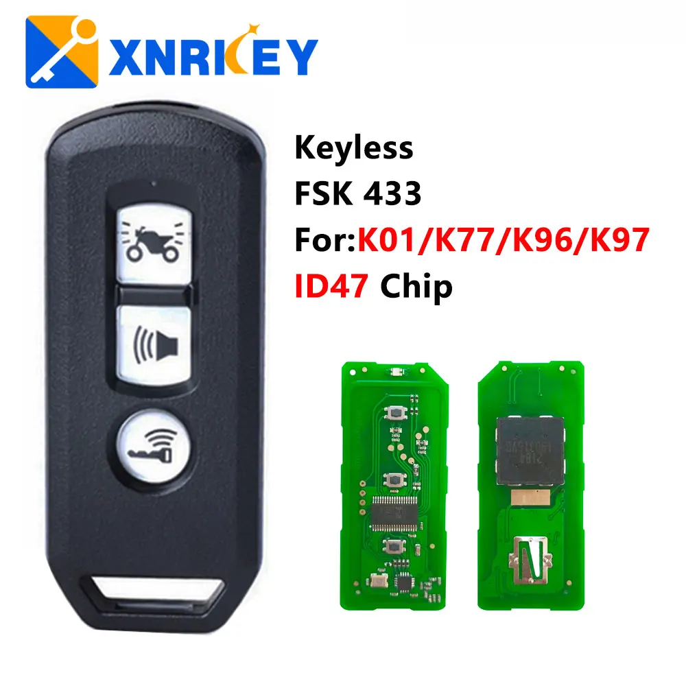XNRKEY 3B Keyless Remote Key ID47 433Mhz for Honda K35V3 ADV SH 150 ...