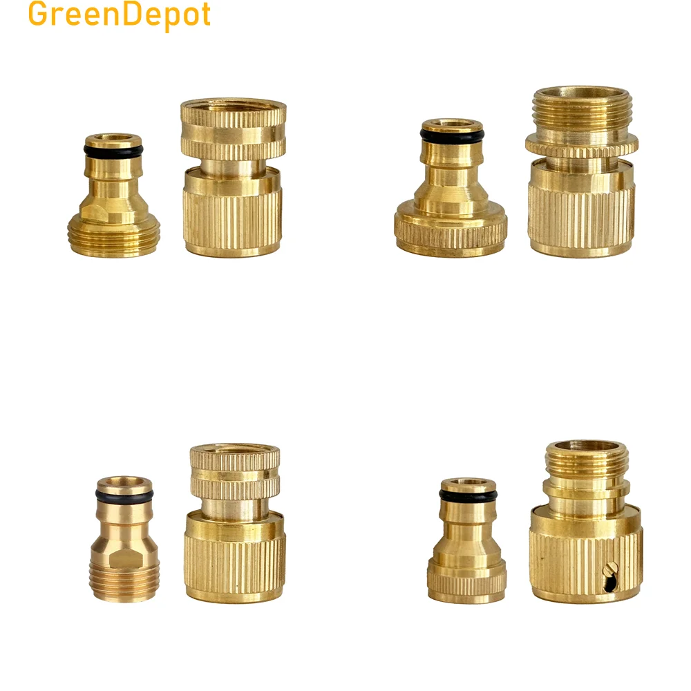 1-2-3-4-Male-Female-Thread-Quick-Connector-Solid-Brass-Watering-Tap ...