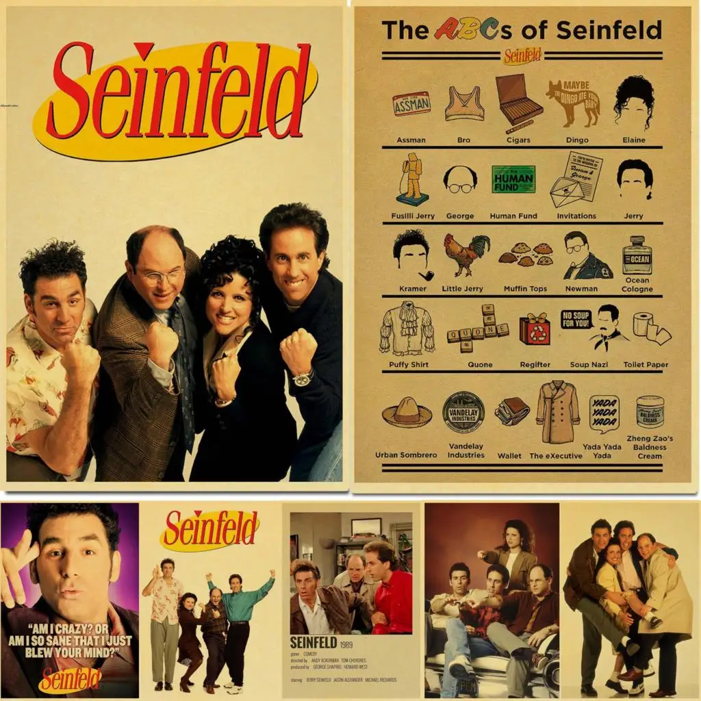 Japanese Seinfeld Poster | Kraft Paper Posters | Comedy Posters ...